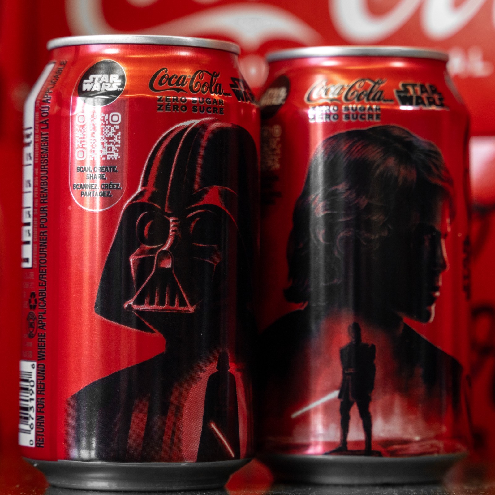 Star Wars Darth Vader & Anakin Coca Cola Coke Cans Limited Edition ...
